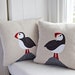 Handmade Puffin Cushion With British Tweeds - Etsy