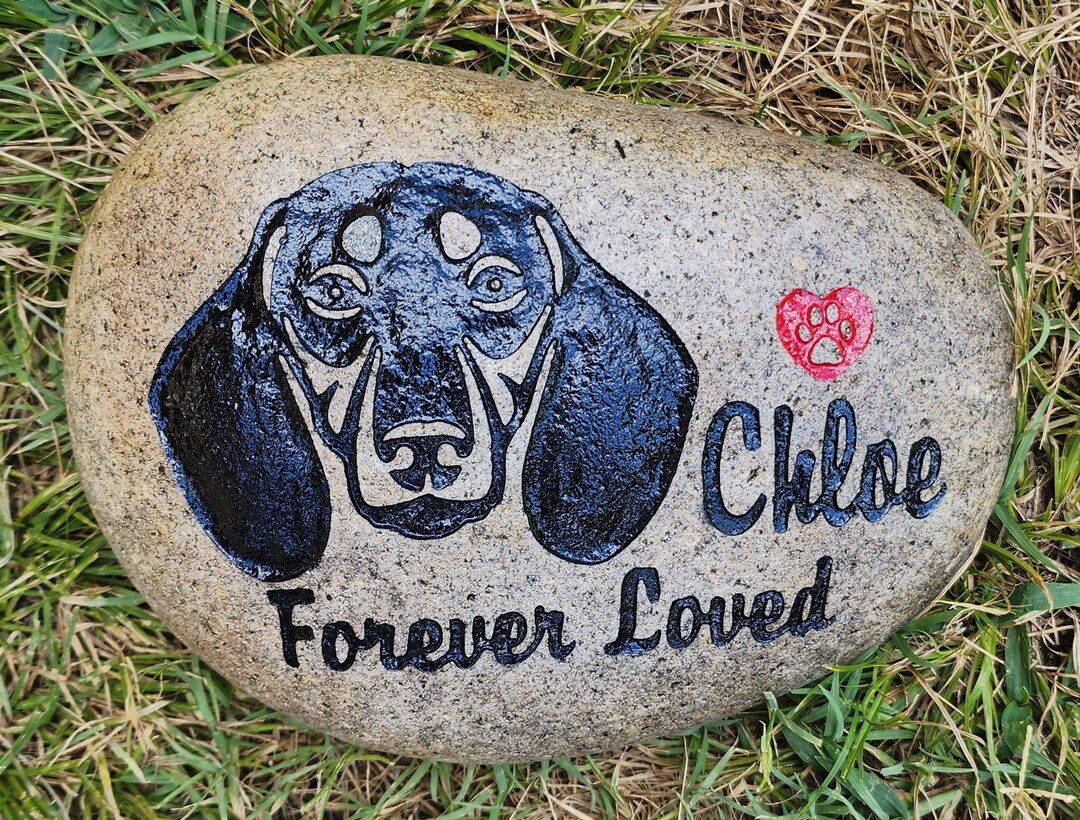 Dachshund Pet Memorial Stone, Doxie, Weiner Dog, Outdoor, Grave Burial ...