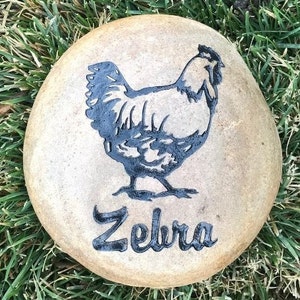 Chicken Pet Memorial Stone, 5/6 Only, Hen, Rooster, Silkie, Outdoor ...