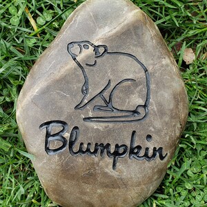 RAT MEMORIAL 7”/8” STONE (approx. Size) 3 Designs to Choose From ...