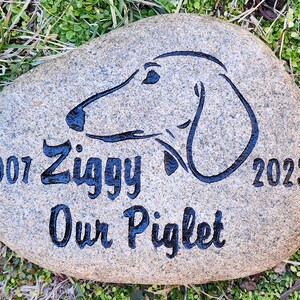 Dachshund Pet Memorial Stone, Doxie, Weiner Dog, Outdoor, Grave Burial ...