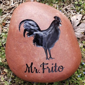 Chicken Pet Memorial Stone, 5”/6" Only, Hen, Rooster, Silkie, Outdoor ...