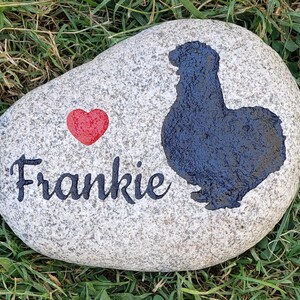 Chicken Pet Memorial Stone, 5”/6" Only, Hen, Rooster, Silkie, Outdoor ...