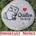 Pet Memorial Chinchilla Stone 5”/6" or 7”/8", Engraved Personalized ...