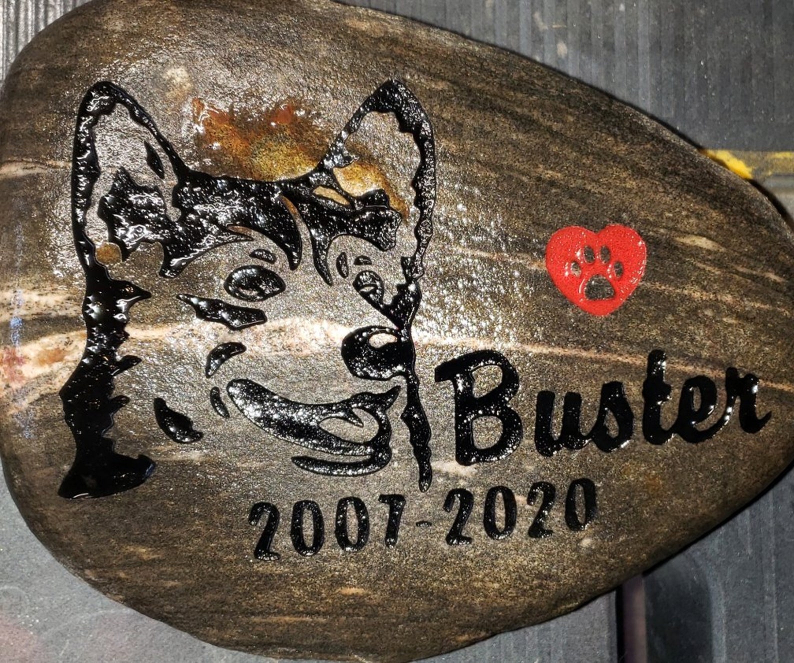 Personalized Pet Memorial Stone 78 Corgi Pembroke | Etsy