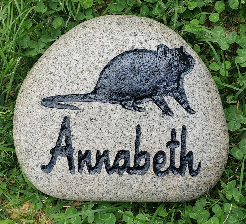 RAT MEMORIAL 7”/8” STONE (approx. Size) 3 Designs to Choose From ...