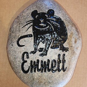 RAT MEMORIAL 7”/8” STONE (approx. Size) 3 Designs to Choose From ...