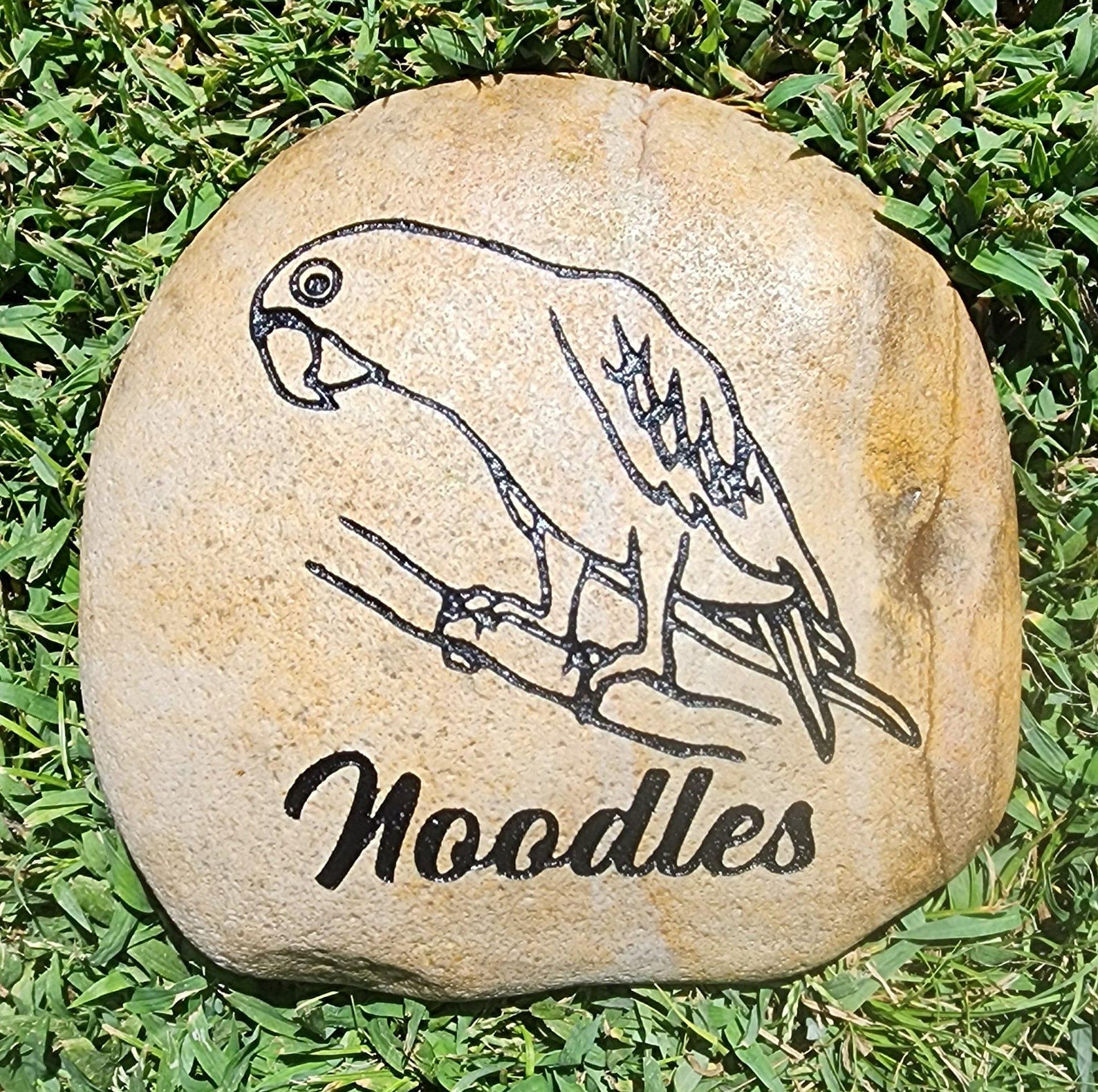 Parrot Bird Pet Memorial Stone, Exotic Bird, Native Bird, Outdoor ...