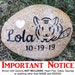 Pet Memorial Chinchilla Stone 5”/6" or 7”/8", Engraved Personalized ...