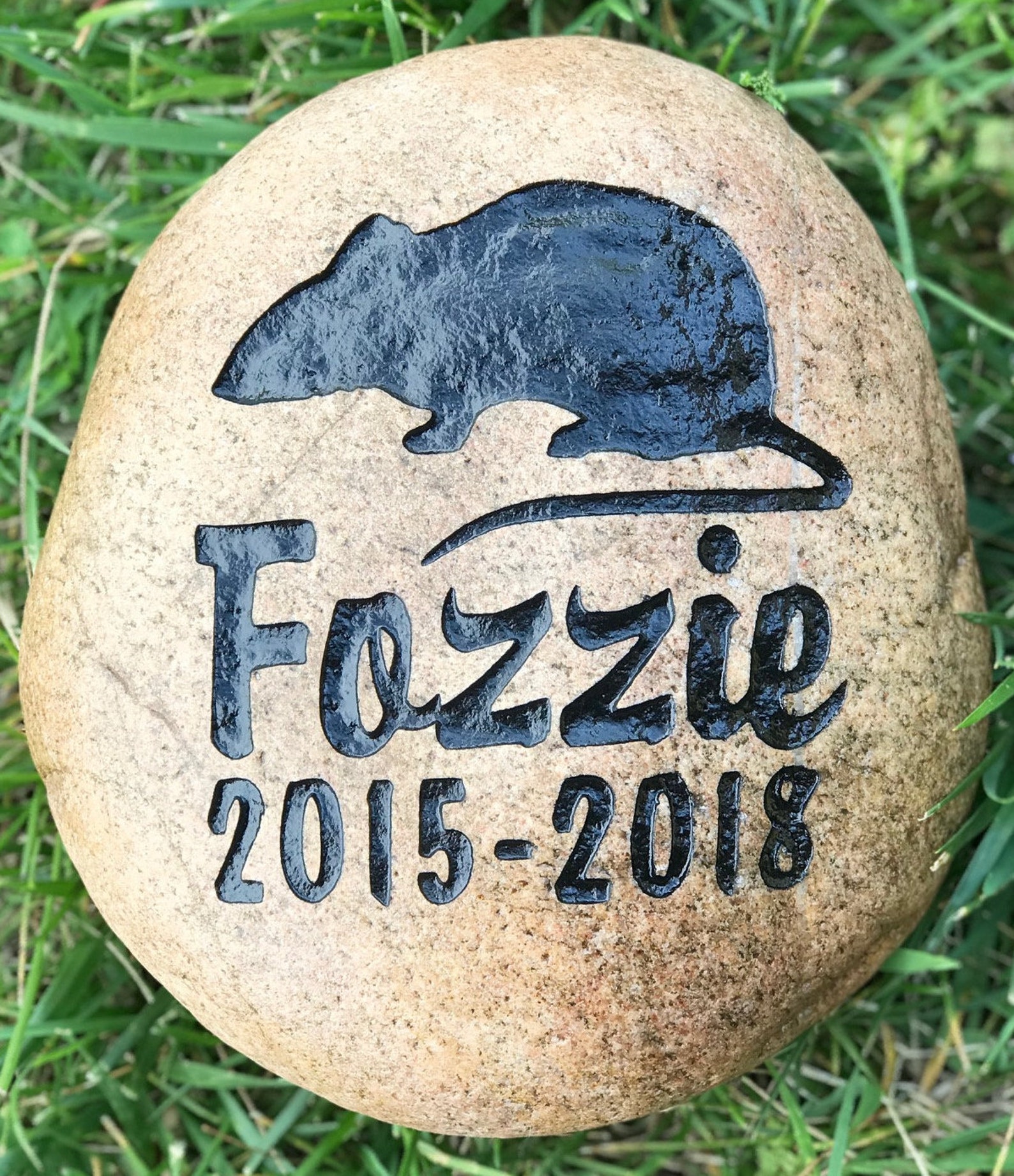 RAT MEMORIAL 7/8 STONE approx. Size 3 Designs to Choose - Etsy