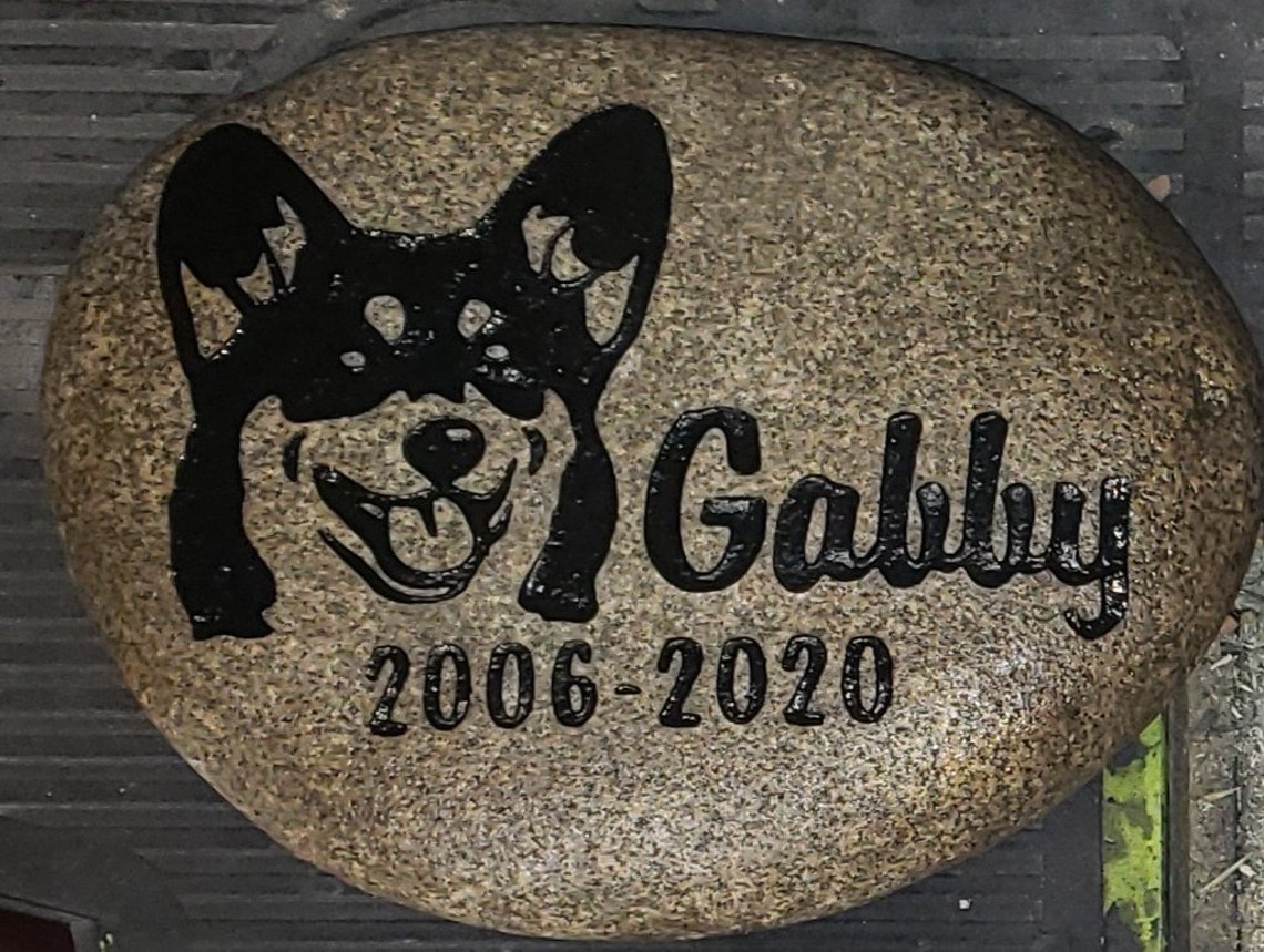 Personalized Pet Memorial Stone 78 Corgi Pembroke | Etsy