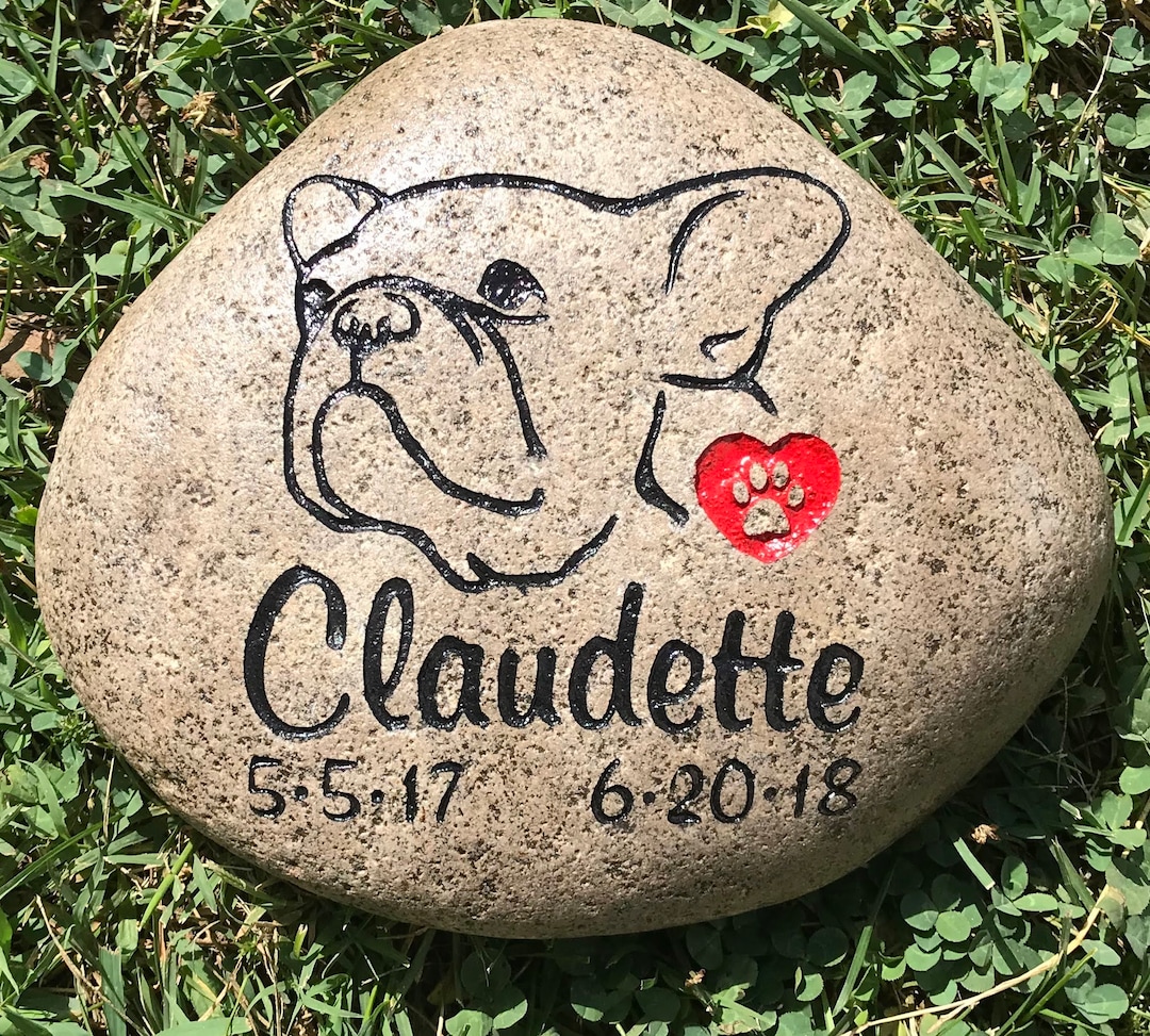 ANY BREED Dog Memorial Stone 9”/10” or 7”/8" (approx Size) Engraved ...