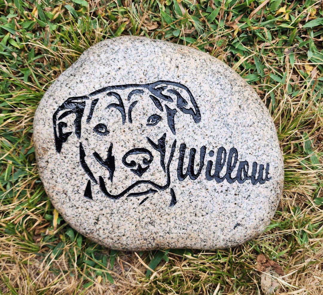 Pit Bull Pet Memorial Stone, American Staffordshire Terrier, Bully, Dog ...