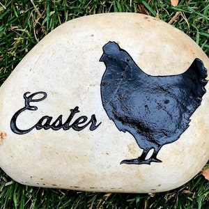 Chicken Pet Memorial Stone, 5”/6" Only, Hen, Rooster, Silkie, Outdoor ...