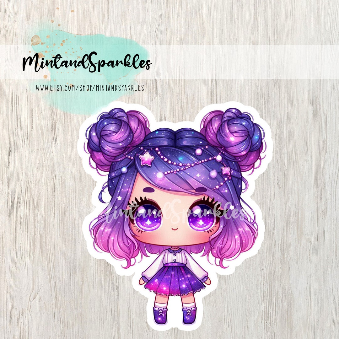 Celestial Girl - Purple Galaxy - Stickers - Etsy