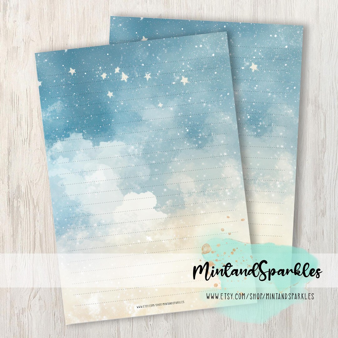 Midnight Dreams Letter Writing Paper Sheets - Etsy