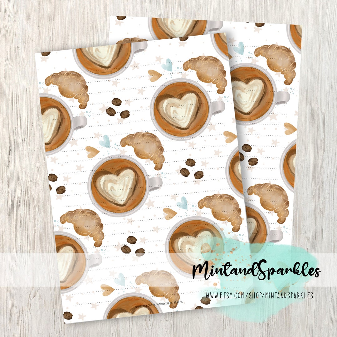 Coffee Time Letter Writing Paper Sheets - Etsy