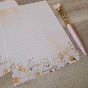 Summer White Daisies Letter Writing Paper Sheets - Etsy