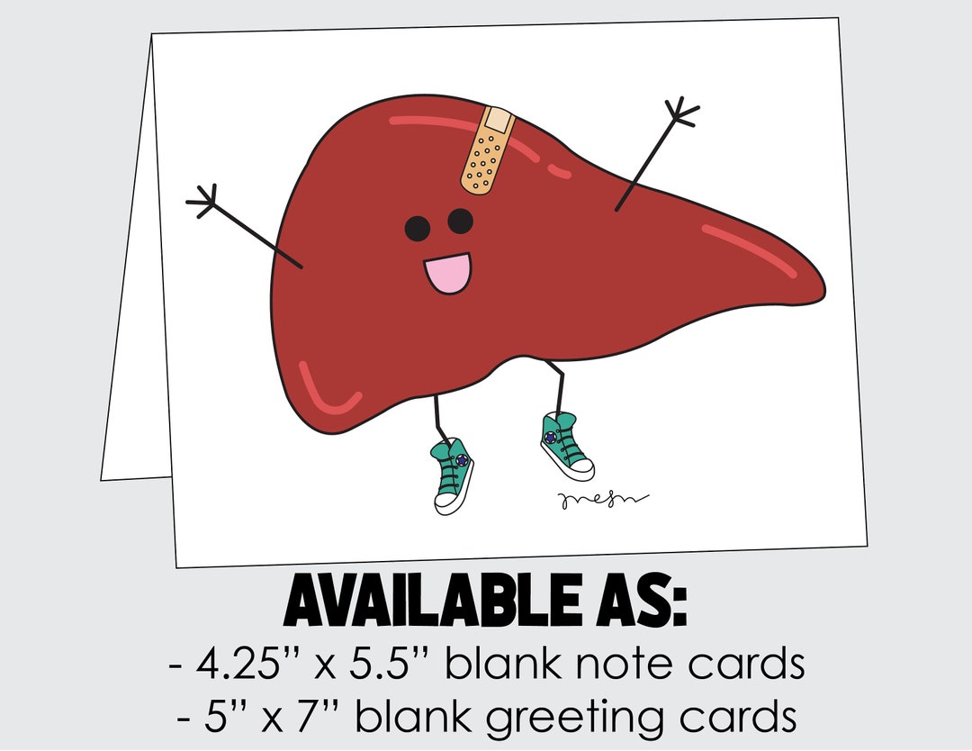 Liver Damage | Blank Card | Multiple Sizes | Any Occasion | Funny Card ...