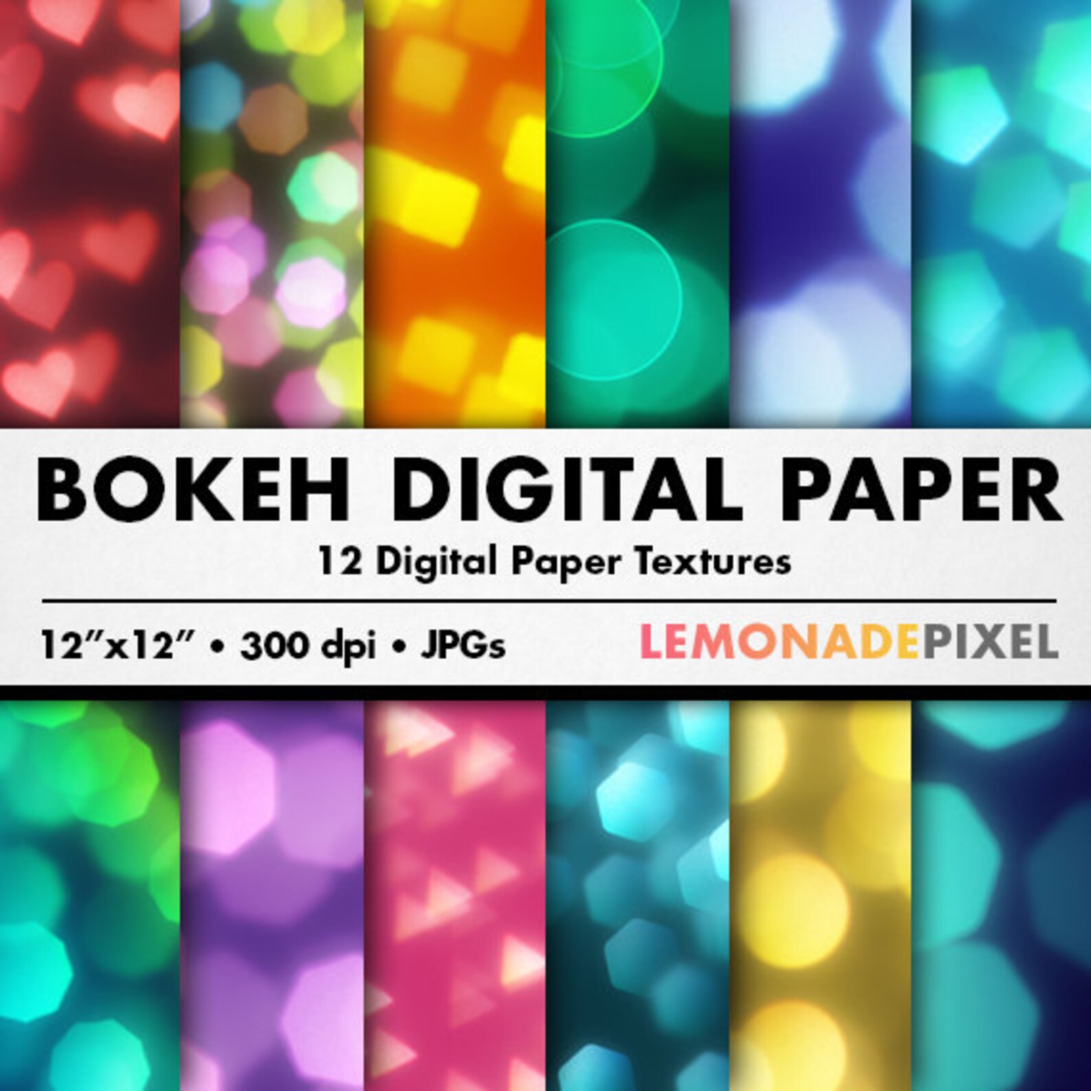 Bokeh Digital Paper Blurred Scrapbook Paper Photo | Etsy