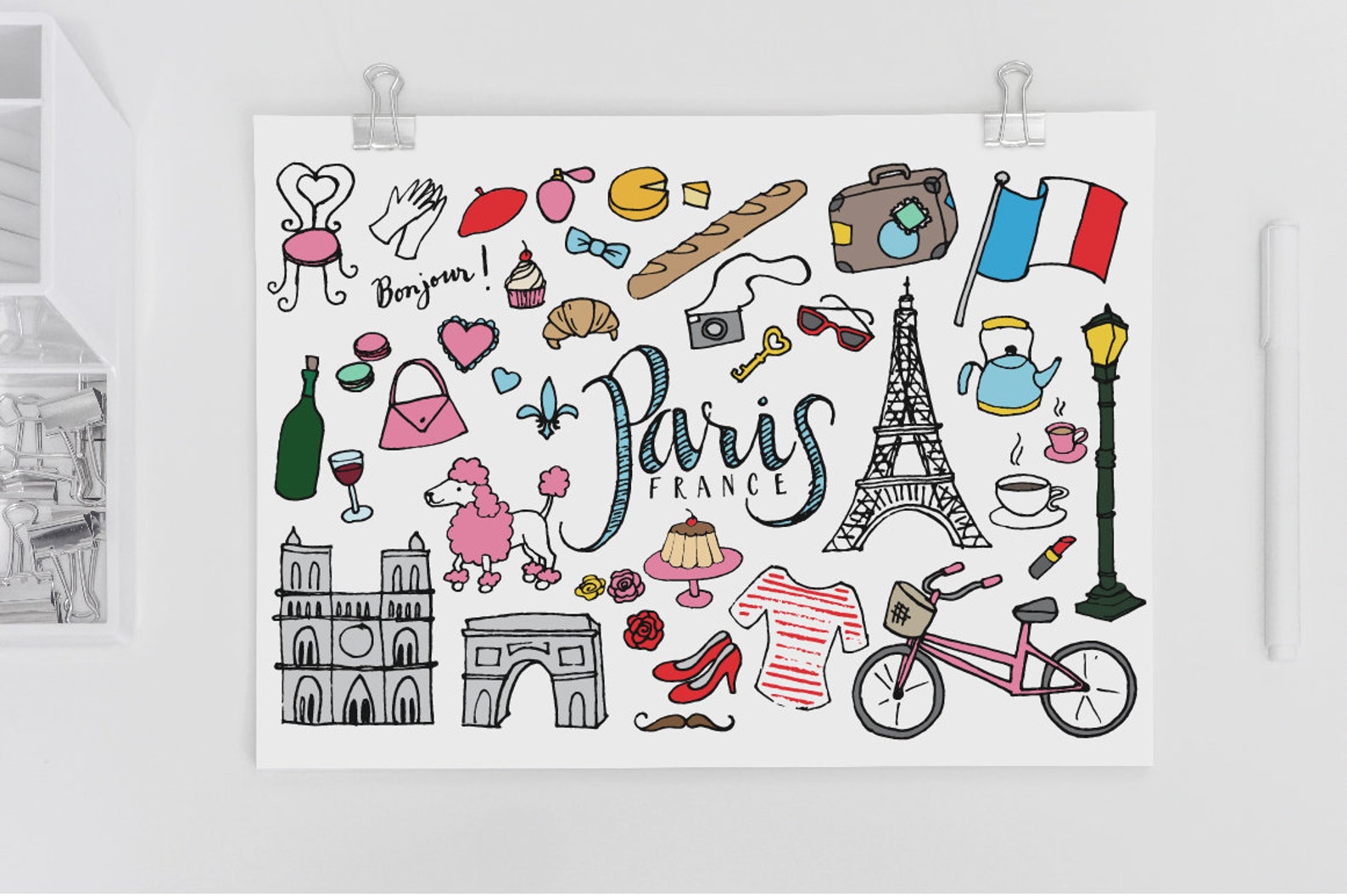 Paris Clipart Paris France Clip Art Monuments Clipart City | Etsy Canada