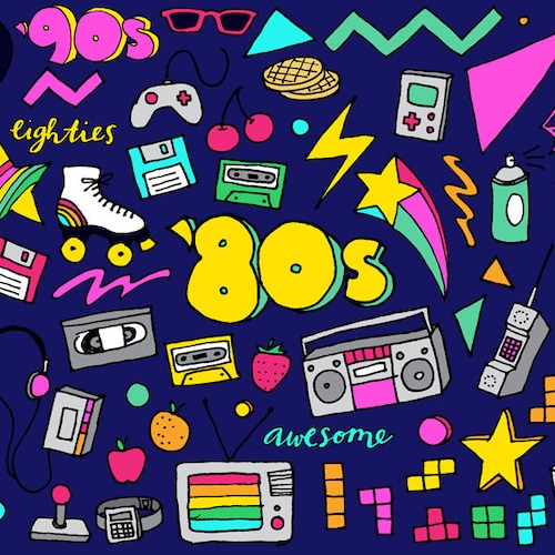 80s Clipart Eighties Clipart Hand Drawn Illustrations - Etsy