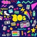 80s Clipart Eighties Clipart Hand Drawn Illustrations | Etsy