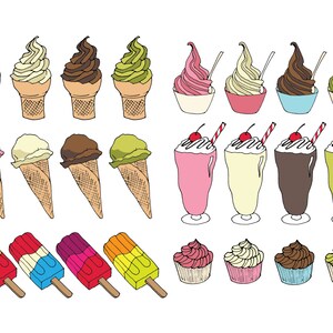Desserts Clipart - Sweet Shoppe Clip Art, Hand Drawn Clip Art, Ice ...