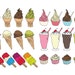 Desserts Clipart - Sweet Shoppe Clip Art, Hand Drawn Clip Art, Ice ...