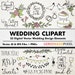 Wedding Clipart Hand Drawn Clip Art, Rustic Wedding Elements, Wedding ...