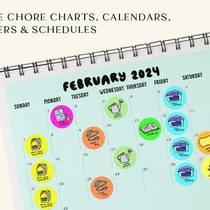 Kids Chores Clipart Set - Chore Chart Daily Tasks for Children Toddlers ...