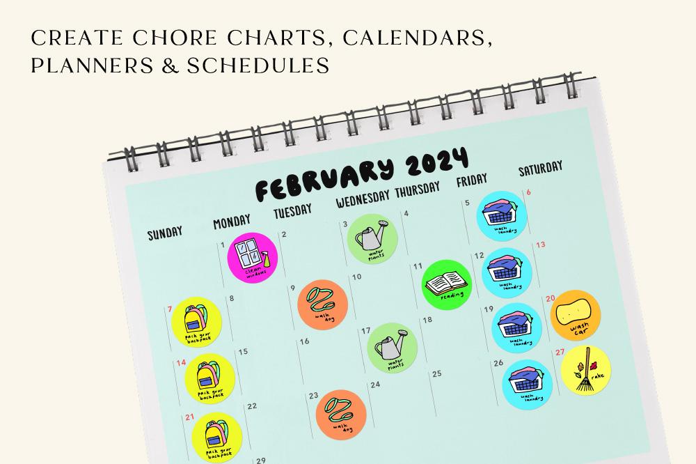 Kids Chores Clipart Set - Chore Chart Daily Tasks for Children Toddlers ...
