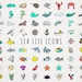 Sea Life Icons Clipart Set Ocean Icons, Fish Icons, Instant Download ...