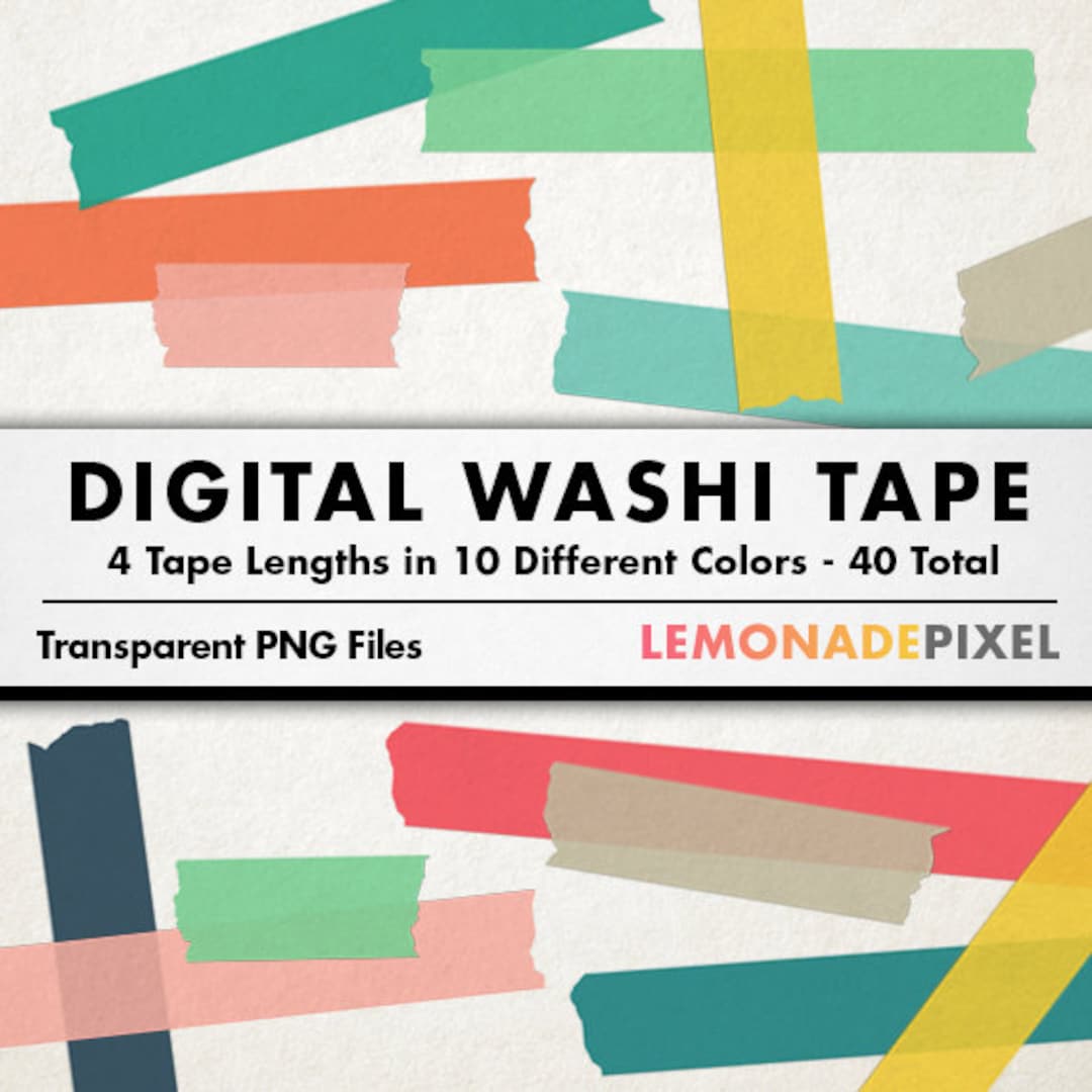 Digital Washi Tape - Art Supply & Design Elements, Digital Scrapbooking ...