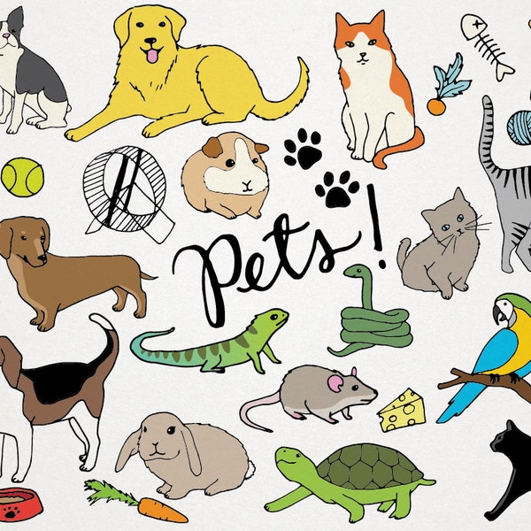 Pet Clip Art - Etsy