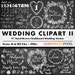 Chalkboard Wedding Clipart II DIY Wedding Invitation, Wedding Wreaths ...