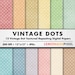 Vintage Dot Digital Paper - Polka Dots Digital Paper, Scrapbooking ...