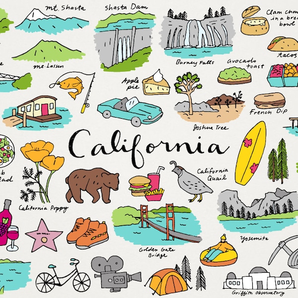 California Clipart - Etsy