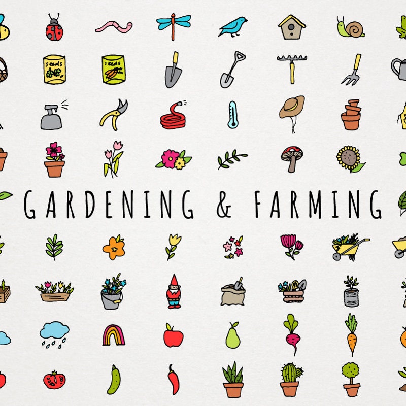 Vegetable Garden Icons - Etsy