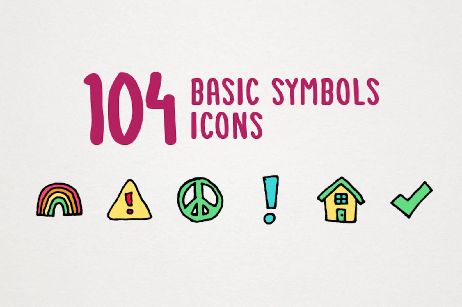 Basic Symbols Icons Clipart Set - Etsy