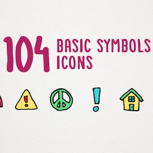 Basic Symbols Icons Clipart Set - Etsy