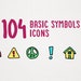 Basic Symbols Icons Clipart Set - Etsy