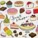 Desserts Clipart - Sweet Shoppe Clip Art, Hand Drawn Clip Art, Ice ...