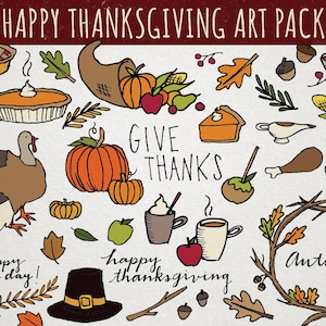 Thanksgiving & Autumn Clipart, Thanksgiving Illustrations, Fall Leaves ...