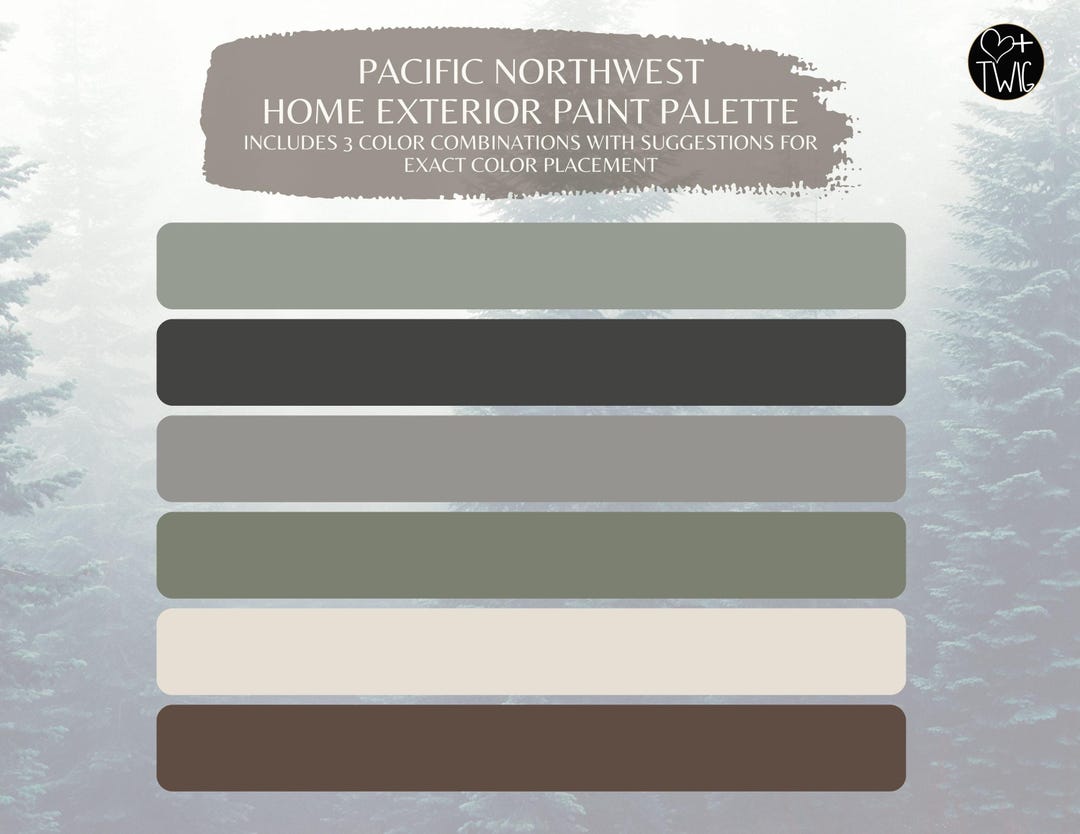 Pacific Northwest Exterior Paint Palette: Modern Mountain House Colors ...