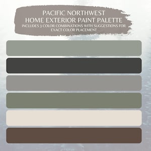 Pacific Northwest Exterior Paint Palette: Modern Mountain House Colors ...