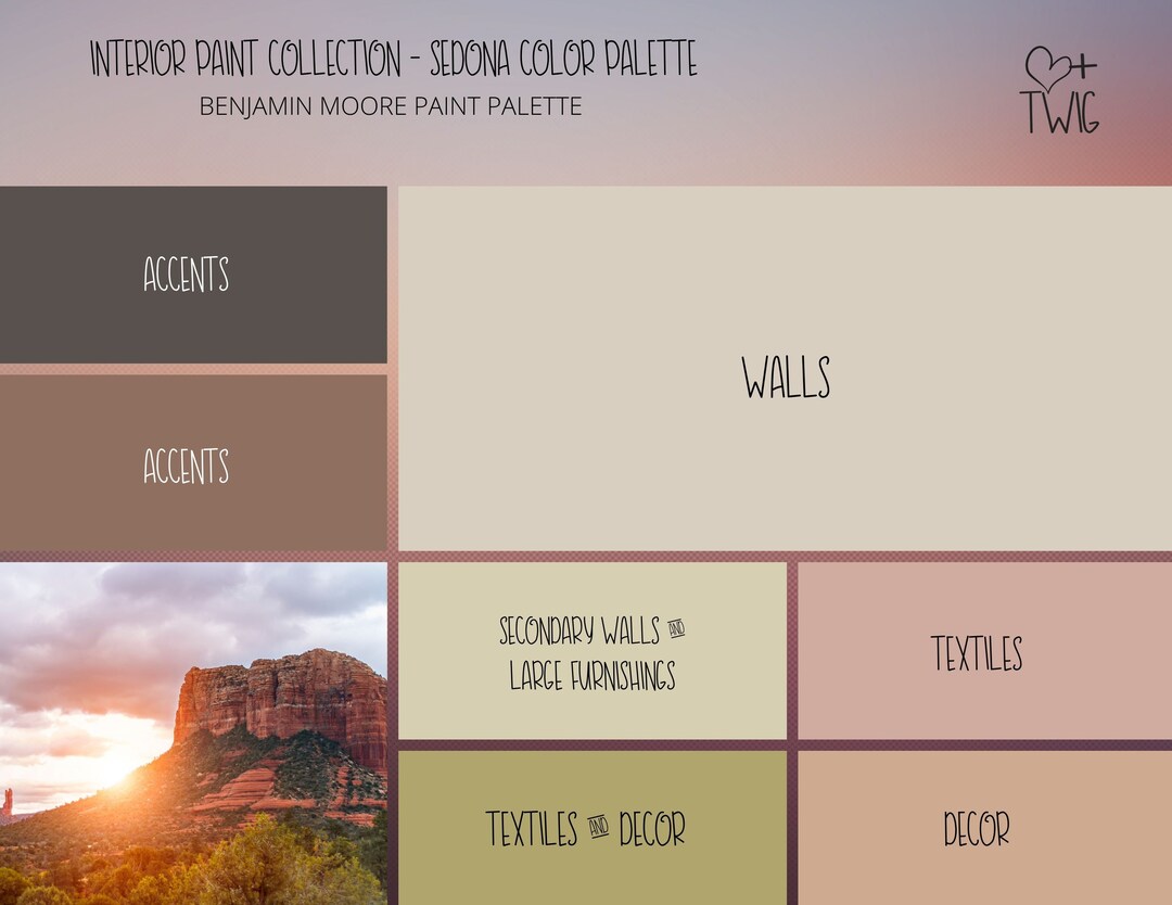 Interior Sedona Paint Palette, Whole Home Sedona Desert Paint Colors ...