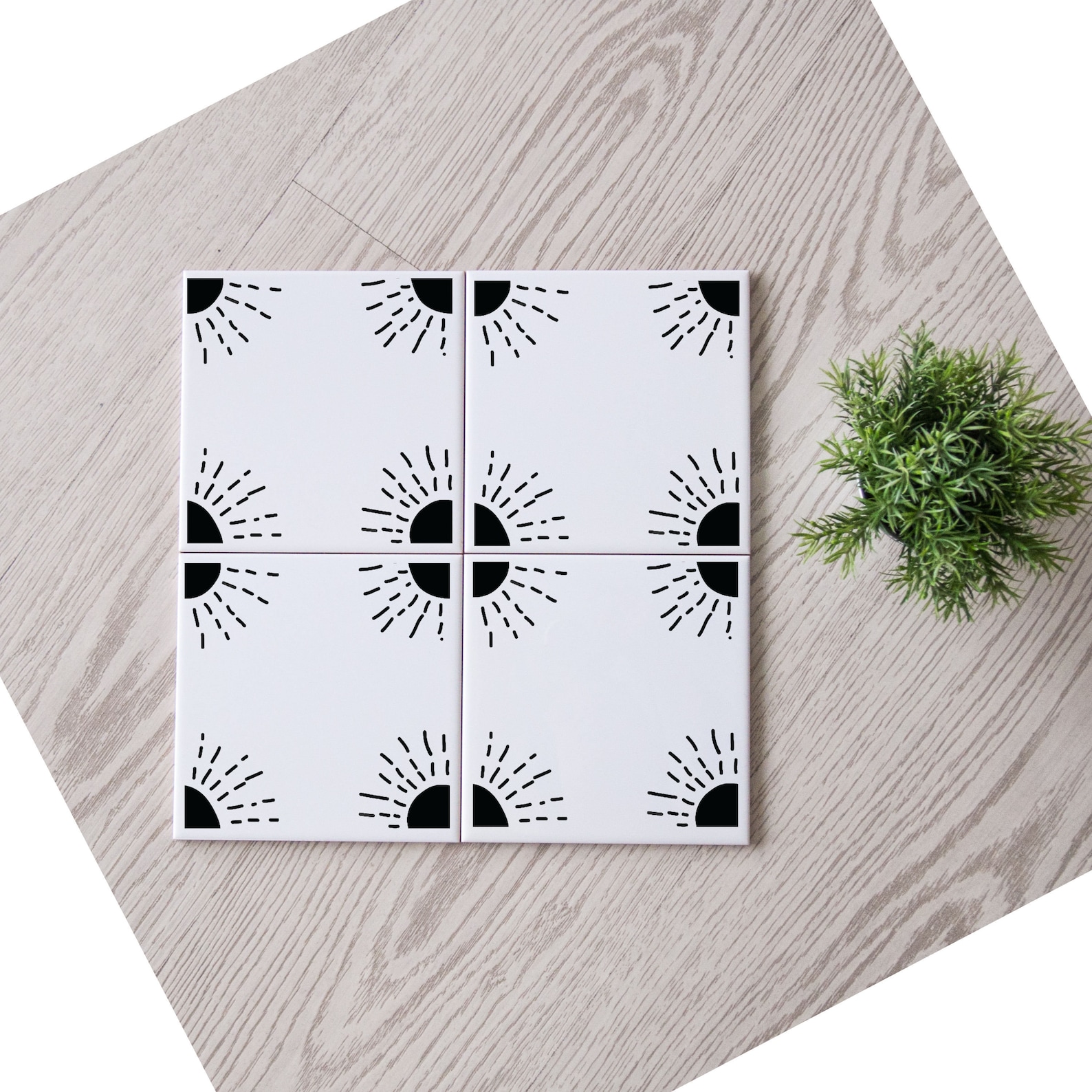 Tribal Sun Mid Century Modern Tile Stencil Floor Stencil - Etsy