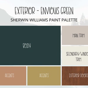 Exterior Envious Green Paint Colors, Modern Deep Green House Exterior ...