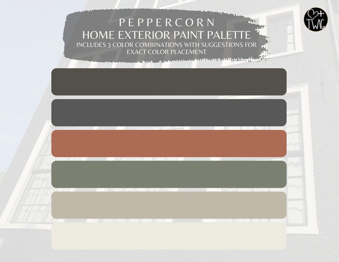 Peppercorn Exterior Paint Color Scheme: 3 Sherwin Williams Combinations ...